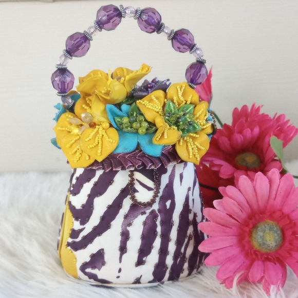 Mary Frances | Bags | Mary Frances Hula In Hawaii Blue Yellow Purple ...